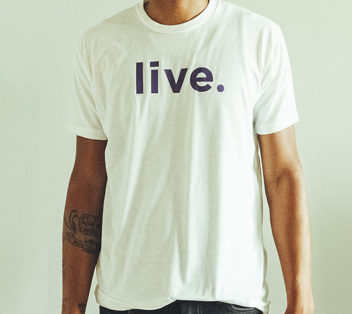 Think. Logo Tee - Be, Think and Live Positive. – Crooks Craft & Supply